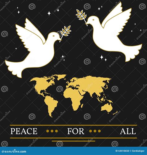 Vector Doves Isolated On White Peace Dove With Olive Branch Eps