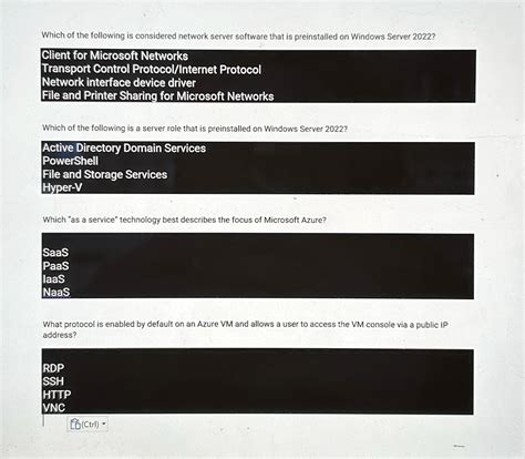 Solved Texts Which Of The Following Is Considered Network Server Software That Is Preinstalled