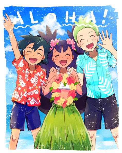 Ash Ketchum Iris And Cilan Pokemon And 2 More Drawn By Ameame025
