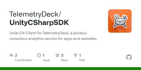 github telemetrydeck unitycsharpsdk unity c client for