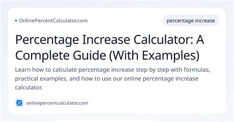 Percentage Increase Calculator Track Growth And Measure Progress