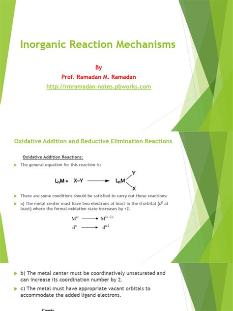 Lecture 5 Pdf Chemical Reactions Coordination Complex