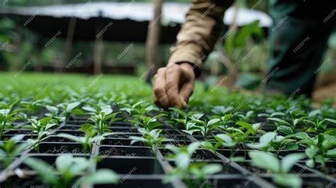 Premium Photo Modern Tea Plantation In A Greenhouse With A Persons