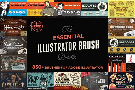 Ai Essential Illustrator Brush Bundle