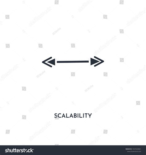 Scalability Icon Simple Element Illustration Isolated Stock Vector Royalty Free