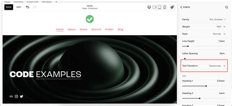Automatically Make All Titles Uppercase On Squarespace