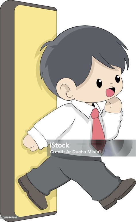 만화 사업가 캐릭터 일러스트와 함께 스마트 폰만을 사용하여 달성 한 사업 성공 Brand Name Smart Phone에 대한 스톡 벡터 아트 및 기타 이미지 Brand