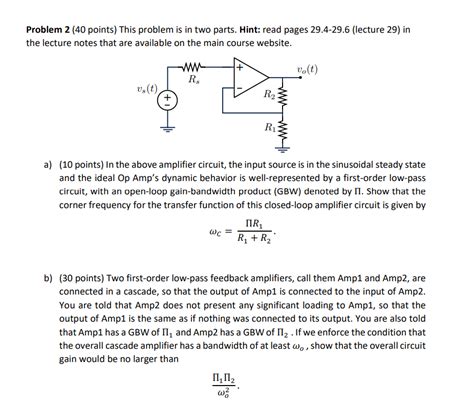Solved Problem 2 40 Points This Problem Is In Two Parts
