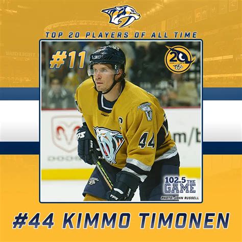 Top 20 Predators Of All Time 11 Kimmo Timonen The Game Nashville