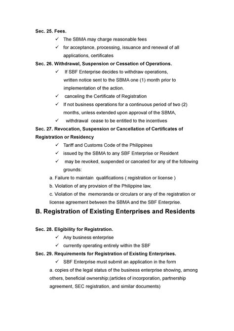 Sbma Report Section 25 50 Sec 25 Fees The Sbma May Charge