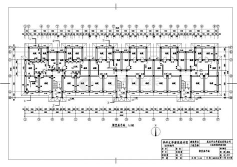 3470平米六层砖混住宅楼建筑结构图（毕业设计）砖混结构住宅楼土木在线