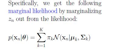 Probability Gaussian Mixture Model Marginal Likelihood Cross Validated