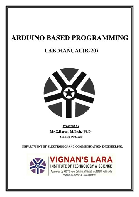 Arduino Lab Manual N Arduino Based Programming Lab Manualr 20