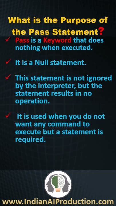 24 what is the purpose of the pass statement python interview
