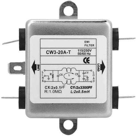 Power Filter For Noise Suppressor Cw3 20a T Module Single Phase Power Supply Module 115v 250v 50