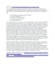 Gen 499 Week 5 Discussion 1 Docx Job Title Sr HR Consultant Hybrid