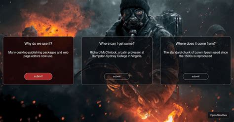 Cards Codesandbox