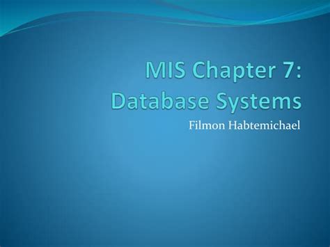Dbms Managing Information Systems Introduction Pptx