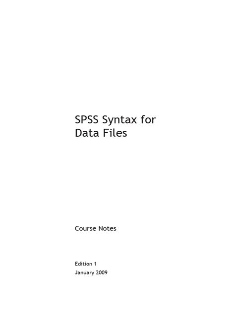 Spss Syntax For Data Files Pdf Spss Variable Computer Science Spss Syntax For Data Files Pdf Spss Variable Computer Science