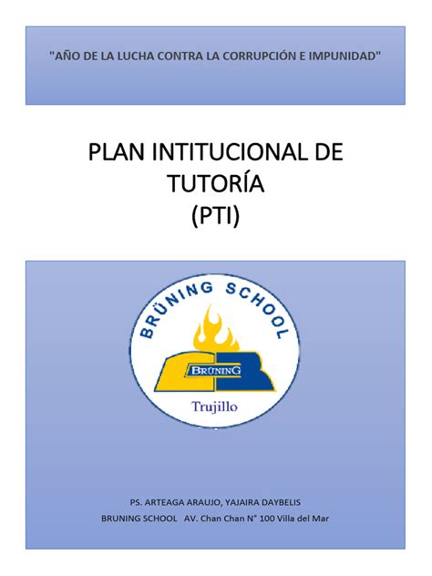 Planificacion De La TutorÍa OrientaciÓn Educativa Y Convivencia
