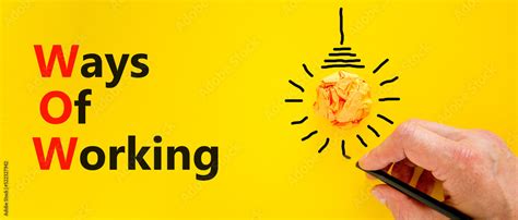 WOW Ways Of Working Symbol Concept Words WOW Ways Of Working On A