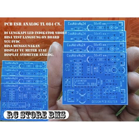 Jual Pcb Esr Meter Analog Tl084 Cn Komponen Tester On Board Indonesia Shopee Indonesia