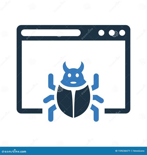 Computer Bug Fixing Repair Virus Icon Stock Illustration