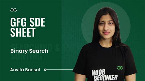 gfg sde sheet conquering the sde role binary search youtube