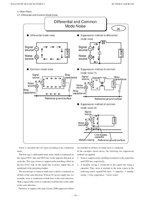 Pdf Differential And Common Mode Noise