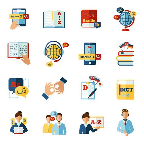 Translator Icons Set 469183 Vector Art At Vecteezy