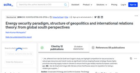 Energy Security Paradigm Structure Of Geopolitics And International