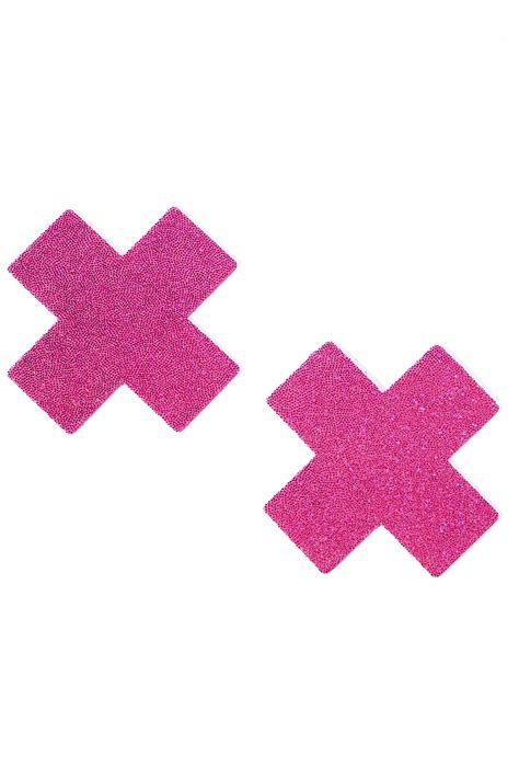Your Baddest X Nipple Cover Pasties Hot Pink Fashion Nova