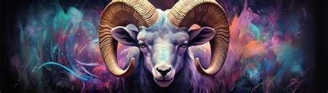 Sign Of The Zodiac Aries In Vibrant Holographic Colors Mysticism With A