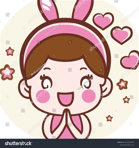 Cute Girl Vector Illustration Vector Cartoon Stock Vector Royalty Free