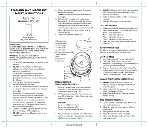 Aroma Works Diffuser Instructions At Nicholas Mckillop Blog