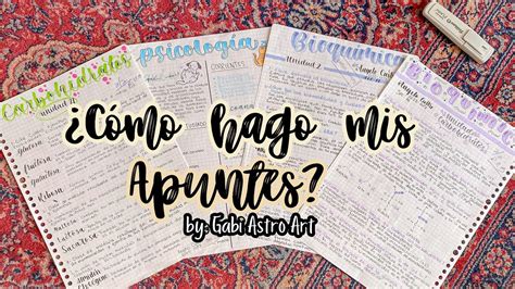 STUDY WITH ME CÓMO HAGO MIS APUNTES BONITOS by GABI ASTRO ART YouTube
