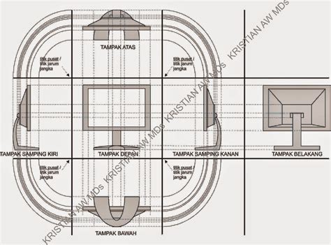 Konsep Penting Contoh Gambar Proyeksi Motif Abstrak
