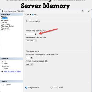 Sql Server Minimum Maximum Memory Server Memory Options Sql