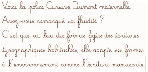 Police Décriture Cursive De Danièle Dumont • Maternelle De Bambou