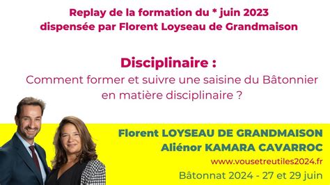 Formation sur la procédure disciplinaire YouTube