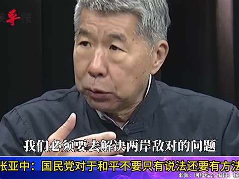 张亚中：国民党对于和平不要只有说法，还要有方法 海峡导报社 海峡导报社 哔哩哔哩视频