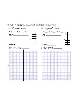 Quadratic Functions Review For Test Quadratic Functions Unit TPT