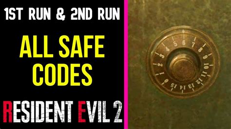 All Safe Codes Resident Evil 2 Remake Youtube