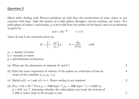 Solved Often While Dealing With Physics Problems We Find Chegg