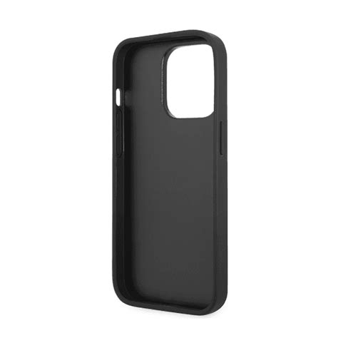 اطلب كفر ايفون 14 بلس جلد فيراري أسود Ferrari Leather Case With