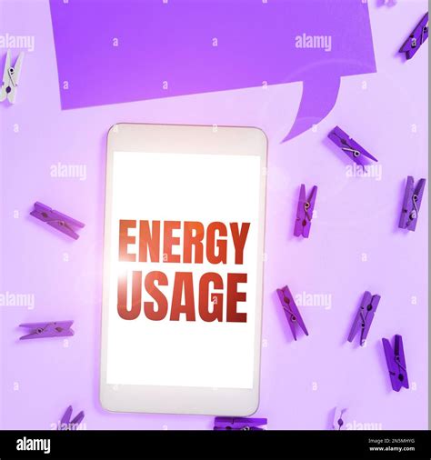 Handwriting Text Energy Usage Word For Amount Of Energy Consumed Or Used In A Process Or System
