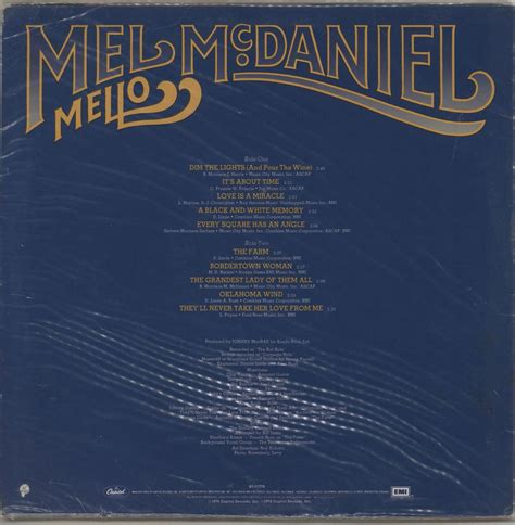 Mel Mcdaniel Mello Us Vinyl Lp —