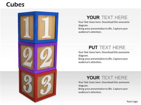 Cubes To Learn Numbers Image Graphics For PowerPoint Templates PowerPoint Slides PPT