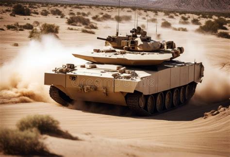 Moving Fast Vehicle Generative Military Desert Duty Ai Car Truck Army