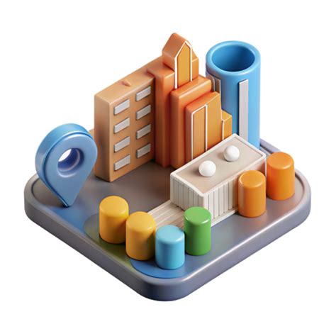 Vibrant Vintage Urban Development Strategy Chart Cutout Element